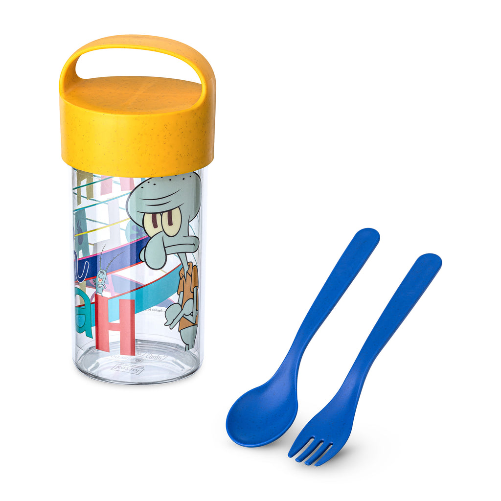 koziol Snackpot / Trinkflasche + Besteck BUDDY SNACK 0,5 SPONGEBOB ...